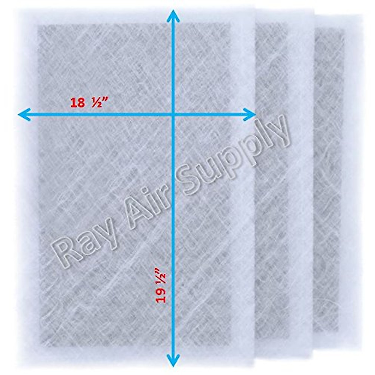 RAYAIR SUPPLY 20x22 Air Ranger Replacement Filter Pads 20x22 (3 Pack) White