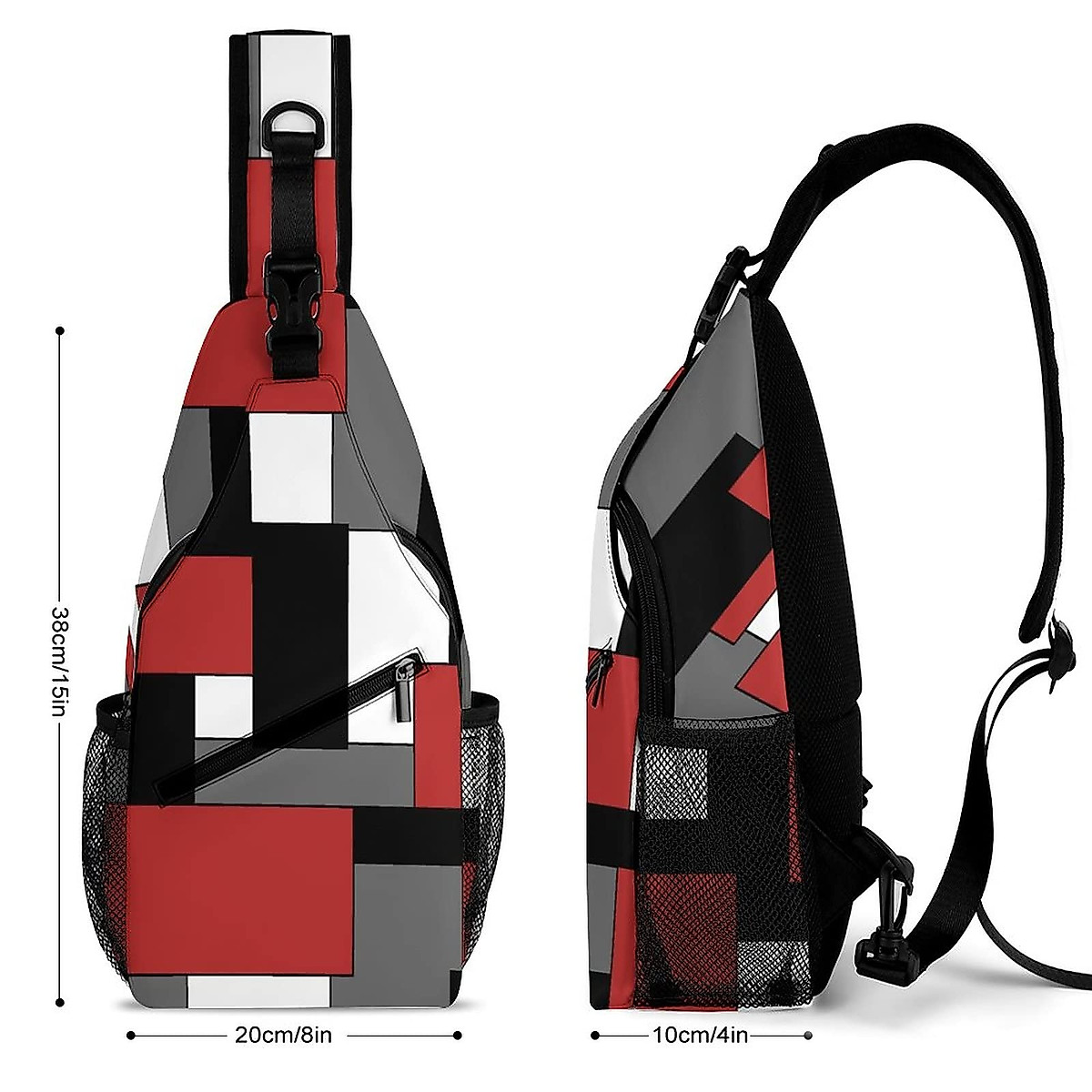 IMPCOKRU Sling Bag for Men Women Crossbody Backpack 4(4),Lightweight Shoulder Backpack for Causal Sport Travel Hiking.