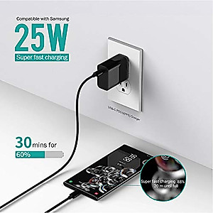 30W USB C Super Fast Charger, ELECJET Super Fast Charging Block for Galaxy Note 10 Plus/Note 20 Ultra/S20 Ultra 5G/S21/A70/A71/A80/A90 5G/Z fold 2 5g/M31s/Tab S7 Plus, UL Listed Wall Charger