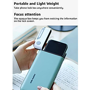 HQ PinShengHuo Cell Phone Lock Box with Timer,Phone Jail,Time Lock Box, Suitable for iPhone and Android Phones, Help to Focus, Prevent Phone Addiction, Portable,Timed,Control Self(Blue)