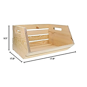 Make Market 18”; Stackable Wood Bin