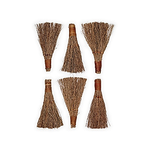 Eucalyptus Scented Broom (6-Pack) - 6" Heather Broom - Holiday Decor