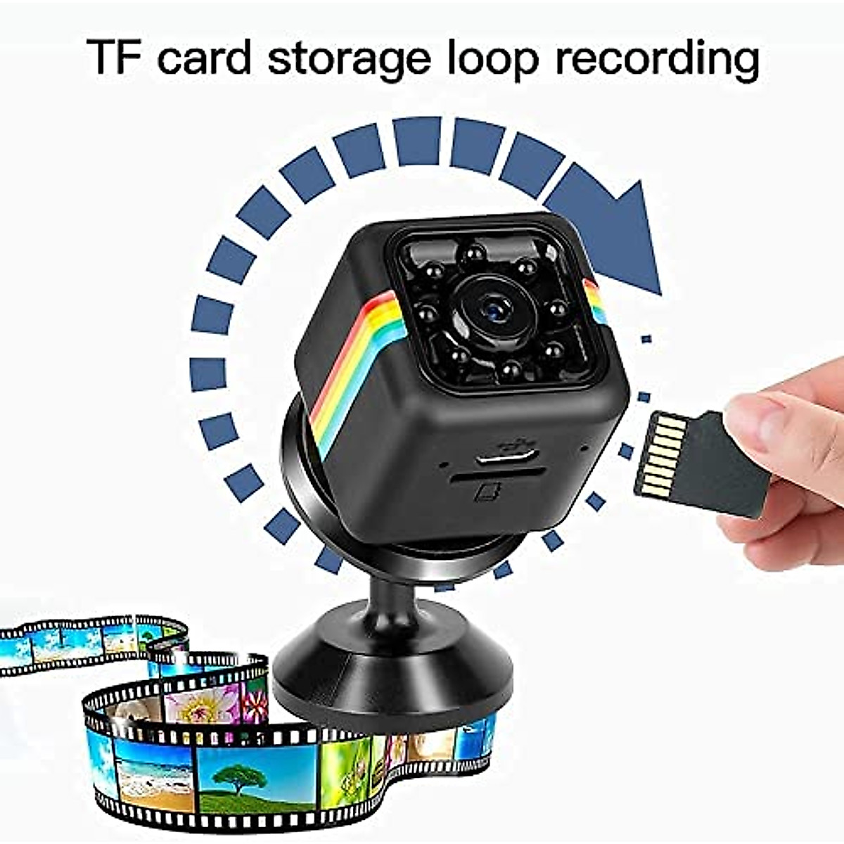 Hidden Spy Home Security Camera Mini WiFi Wireless Camera Small Cam,Home Camera for Pet/Baby,Outdoor/Indoor Camera Wireless,for Mobile Phone Applications in Real Time