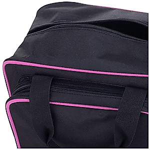 Janome 002DERBYTOTEBLK Small Sewing Machines Tote Bag, Canvas, for 1/2 and 3/4 size machines,black canvas