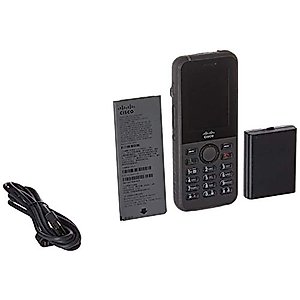 Cisco Unified Wireless IP Phone 8821 - Cordless Extension Handset - Bluetooth Interface - 2.4" Black CP-8821-K9 (Renewed)