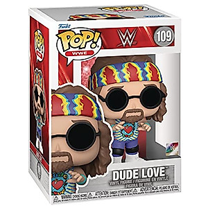 POP WWE: Dude Love Funko Pop! Vinyl Figure (Bundled with Compatible Pop Box Protector Case), Multicolor, 3.75 inches