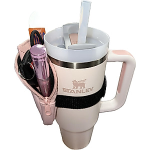 MIMI AND JUNE Water Bottle Zipper Pouch- Compatable for Stanley Quencher Adventure 40oz & Stanley IceFlow 20oz 30oz; Women's Gym Accessory; Card and Key Holder