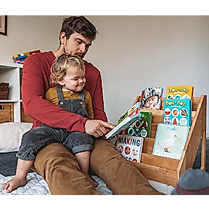 Montessori Bookshelf - Book Display Shelf for Toddler - Forward/Front Facing Bookcase Rack Display