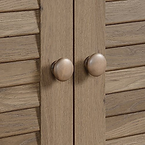 Sauder Harbor View Storage Cabinet, Salt Oak finish