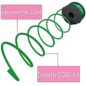 YWNYT SF-080 Replacement Spool for Black and Decker String Trimmer Spool Single Line 20ft 0.080" GH3000 LST540 GH3000R LST540B