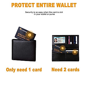 Ultrashang 2Pcs RFID Blocking Card, Fuss-free Protection for Entire Wallet Shield, Credit Card Protector NFC Bank Debit Blocker, Identity Theft Prevention for Passport Travel Security (Ver. 2.0)