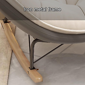 HARELA Patio Outdoor Rocking Chair, Indoor & Outdoor Backyard Furniture Rocking Chair, Padded Cushion Rocker Recliner Chair Outdoor for Front Porch, Living Room, Patio, Garden, Yard