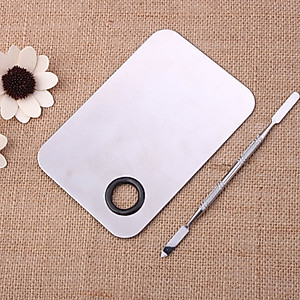 Goege Pro Stainless Steel Cosmetic Makeup Palette Spatula Tool (L5.9*W3.9 inch)