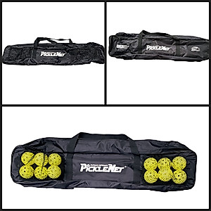 Picklenet - Portable Pickleball Net Official Size | Bag Included | Easy and Fast Assembly | Indoor & Outdoor Use | Heavy Duty Powder-Coated Steel | No-Twist Guarantee | Patented Design | 1 Yr Warranty