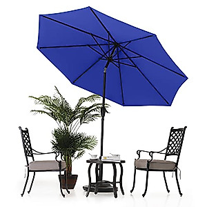 MASTERCANOPY Patio Umbrella for Outdoor Market Table -8 Ribs (9ft,Blue)