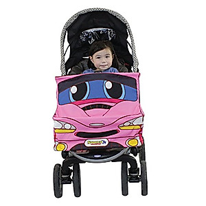 Pink Car Stroller Costume Turns Stroller Into a Baby, Toddler Ride On Car Toy