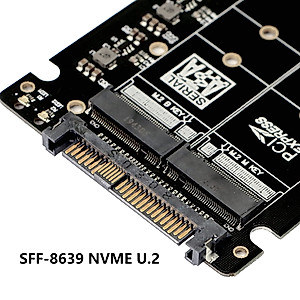 CERRXIAN SFF-8639 NVME U.2 to NGFF M.2 M Key & B Key SSD Adapter for 2280 2260 2242 2230 SSD (Not SATA Interface)