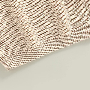 Afunbaby Baby Girl Boy Knit Sweater Blouse Pullover Sweatshirt Warm Crewneck Long Sleeve Tops for Infant Toddler (3-6 Months,Cream)