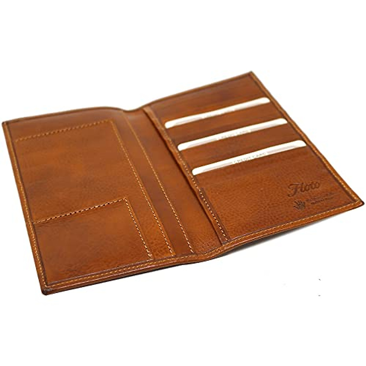 Floto Venezia Leather Long Checkbook Continental Wallet