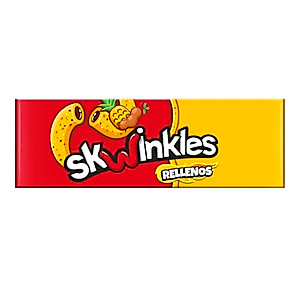 Lucas Skwinkles Pineapple - Tamarind Filled Flavored Sweet & Sour Candy Strips, 0.92oz - 12 Pieces for Treats, Fruit, Parties, Piñatas