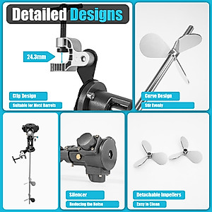 HENHAIY 50 Gallon Pneumatic Bracket Mixer 1/2HP Tank Barrel Air Mix Clip Paint Blender w/Blade Automatic Paint Stirring Machine Ink Mixer Air Agitator Mixing Tool Hand-Held