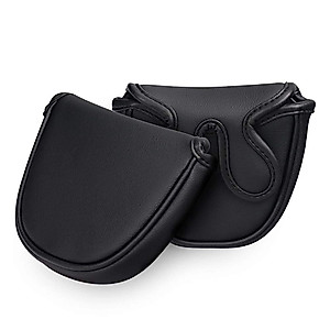 BIG TEETH Mallet Putter Cover Black, Putter Cover Mallet Magnetic, Putter Headcover Mallet for Odyssey Center Shafted Mallet Putter