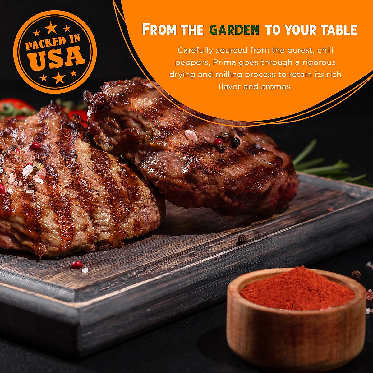 Prima Spice Hot Cayenne Pepper Powder Bulk 5 LBS- Red Ground Pepper 60,000 SHU Heat Unit- Kosher & Gluten Free All Natrual Red Pepper- Freshly Packed In USA, For Commercial & Home Use