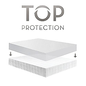 MALOUF Smooth 100% Waterproof Mattress Protector with 15-year Warranty, Twin, White