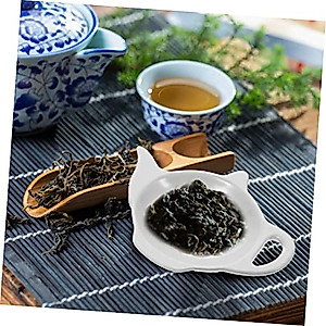 USHOBE 3pcs Tea Bag Saucer Ceramic Coasters Ceramic Serving Tray Ceramic Teapot Tea Bag Trays Dipping Sauce Dishes Ceramic Tea Bag Plate Delicate Teabag Coaster Snail Tea Bag Holder Dip