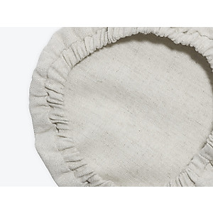 Reusable Fabric Bowl Covers for Bread Proofing - 4 Pieces, Washable and All-Natural 100% Cotton Cloth Bowl Covers for Bread Rising - Elastic Closure Fits Multiple Bowl Sizes (Off-White)