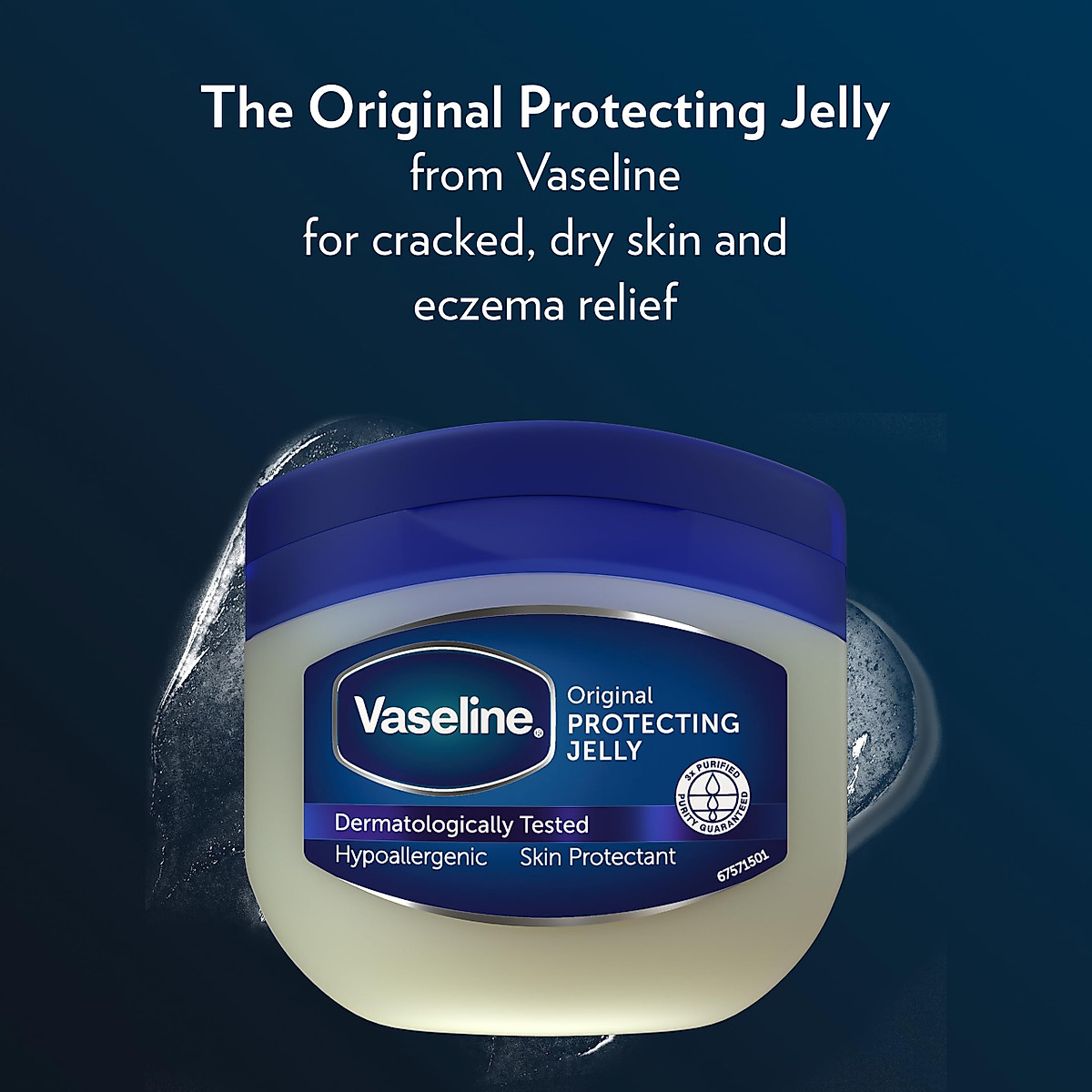 Vaseline 100% Pure Petroleum Jelly Skin Protectant 3.75 oz (Pack of 4)