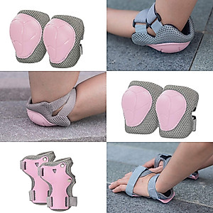 Kids Bike Helmet, with Sports Protective Gear Set Knee Elbow Pads Wrist Pads for Toddler Age 3-14 Boys Girls, Bike Skateboard Skating Scooter Rollerblading Helmet Set