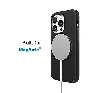 Speck iPhone 14 Pro Max Case - Drop Protection, Scratch Resistant, Built for MagSafe iPhone Case with Soft Touch Coating - 6.7" iPhone 14 Pro Max Case, Dual Layer Case -Black/Slate Grey CandyShell Pro