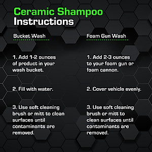 Ceramic Car Shampoo - Car Wash For Ceramic Coatings - Adds Hydrophobic Protection | Enhances Ceramic Coatings, Waxes Or Sealants | Incredible Shine