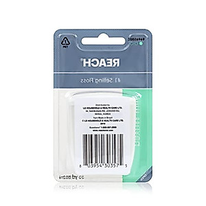 Reach Waxed Dental Floss | Effective Plaque Removal, Extra Wide Cleaning Surface | Shred Resistance & Tension, Slides Smoothly & Easily , PFAS FREE | Mint Flavored, 55 Yards, 1 Pack