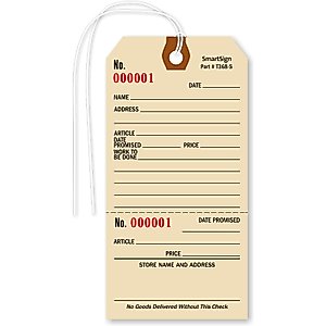 SmartSign Pack of 1000 Repair Tags with Attached String | 2.625" x 5.25" Manila Cardstock