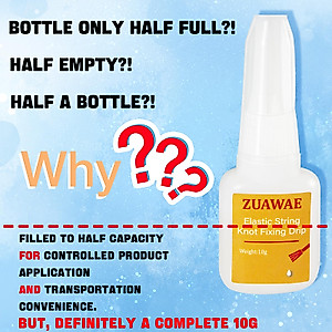 Jewelry Glue for Elastic String, Clear Craft Glue Elastic String Kont Fixing Drip, Bracelet Glue Bracelet Supplies for Rhinestones Crafts, Clay Beads, Fabric, Jewelry Making Kit