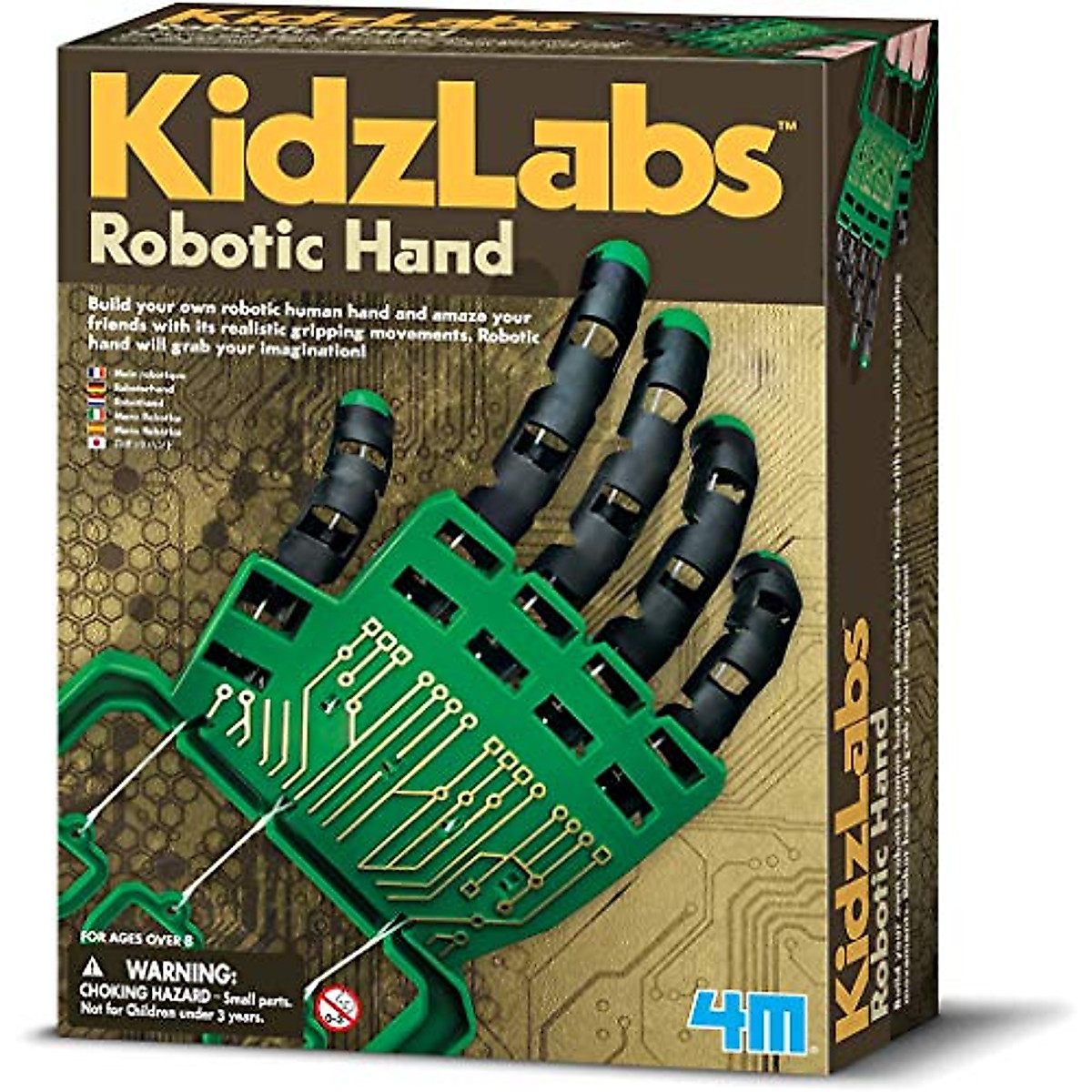4M Kidzlabs Robotic Hand Kit, Build Your Own Robotic Hand, For Boys & Girls Ages 8+