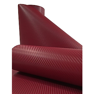 3D Carbon Fiber Burgundy - Air Release Vinyl Decal Mod Skin Kit by System Skins - Compatible with Microsoft Xbox One (XB1)