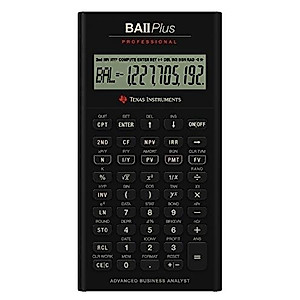 Texas Instruments BA II Plus Professional Advanced Financial Calculator