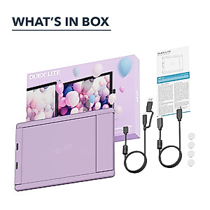New Mobile Pixels Duex Lite Portable Monitor for Laptops(2024 Upgraded), 12.5" Full HD IPS Laptop Screen Extender, USB C/HDMI Powered Plug and Play, Windows/Mac/Android/Switch Compatible (Misty Lilac)