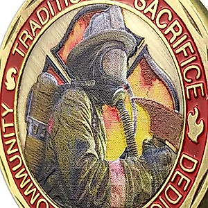 St. Florian Patron Saint of Firefighters Challenge Coin United States Prayer