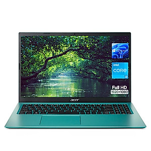 acer Aspire 3 Laptop, 15.6” FHD Screen, Intel Core i3-1115G4, 20GB DDR4 RAM, Windows 11 Home, 2TB PCIe M.2 SSD, Wi-Fi, HDMI, RJ-45, Webcam, Teal