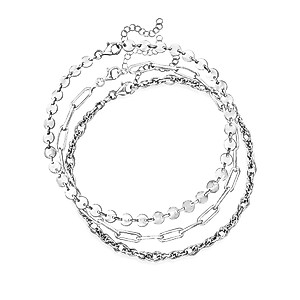 Ross-Simons Three Anklets Set