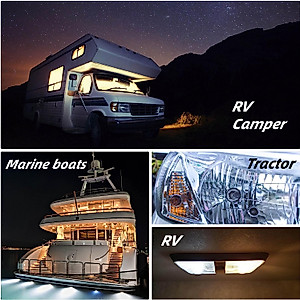 HRYSPN 4PCS BA15S LED bulb p21w 12V 24V, 1141 LED Bulb Bayonet Single Contact Base for RV Camper Trailer Boat Trunk Interior Lights, Warm White 3000K