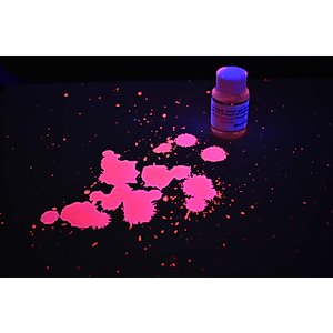 DirectGlow 1 Ounce Invisible Red UV Blacklight Bottled Ink for Hand Stamping Security Admissions Secret Messages Glow Party