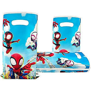 30pcs Spiderman Birthday Party Gift Bags Candy Bags Goody Bags Spiderman Birthday Party Supplies Decorations (2)