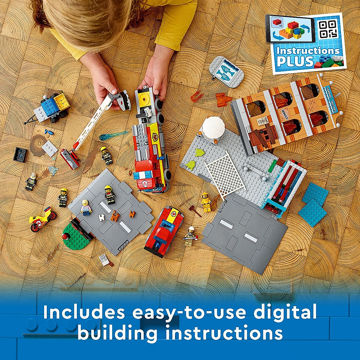 LEGO City Fire Brigade 60321 Building Set with Toy Fire Truck and Five Minifigures. Pretend Play Fire Engine Toy for Kids, Boys, and Girls Ages 7+