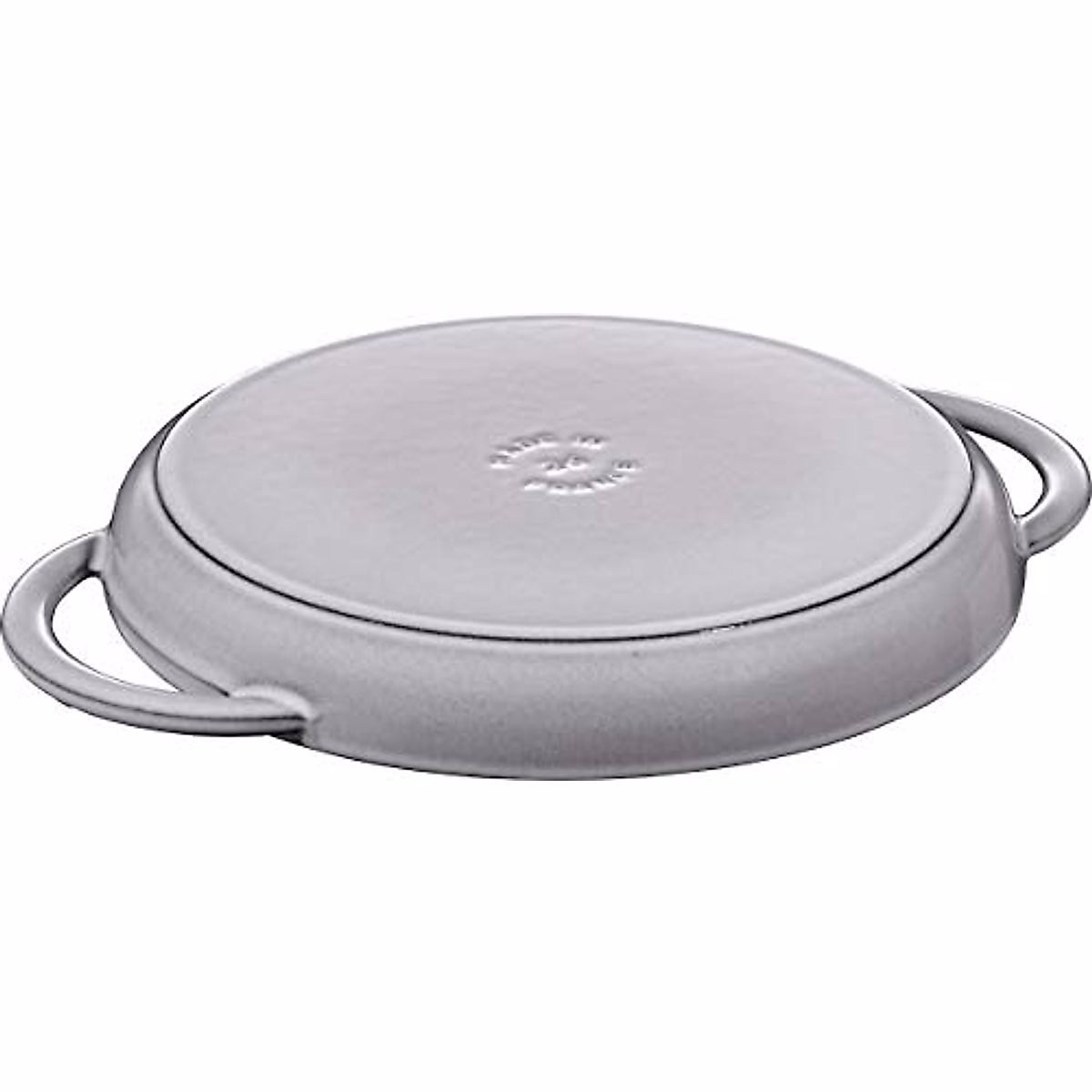 Staub 40509-522 Pure Grill Round, Gray, 10.2 inches (26 cm) Grill Pan, Both Hands, Casting, Enamel, Induction Compatible, Japanese Authentic Product