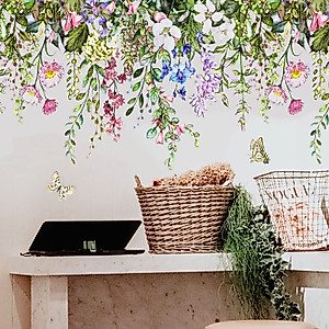 Sunflower Wall Decals Garden Butterfly Flower Wall Stickers Removable Peel and Stick Art Murals for Kids Room Nursery Classroom Living Room Bedroom Home Decoration (Sunflower)